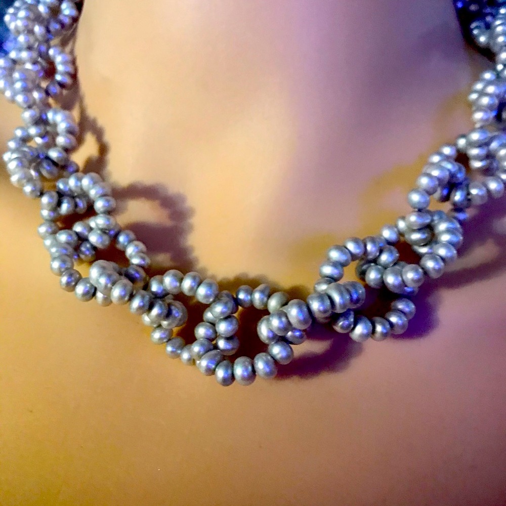 Genuine Freshwater Pearls Chain Necklace 925 Clasp - Gem